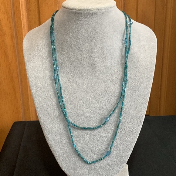 Icing | Jewelry | Nwt Icing Blue Bead Necklace | Poshmark
